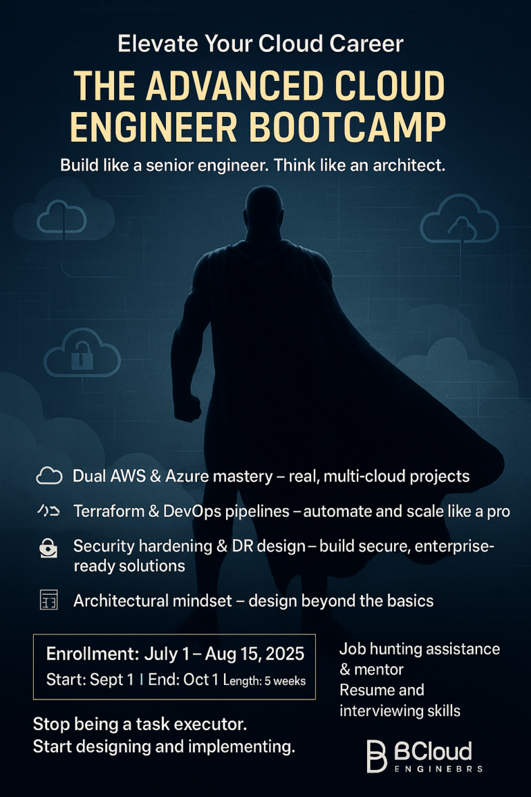Elevate Your Cloud Career: The Advanced Cloud Engineer Bootcamp – BCloud Engineers